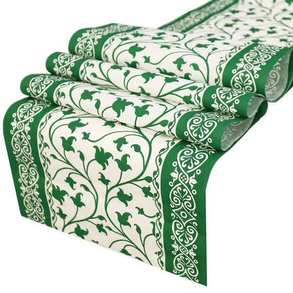 MORGIANA Disposable PaperBrown Green Table Runners Airliad Paper Green ...
